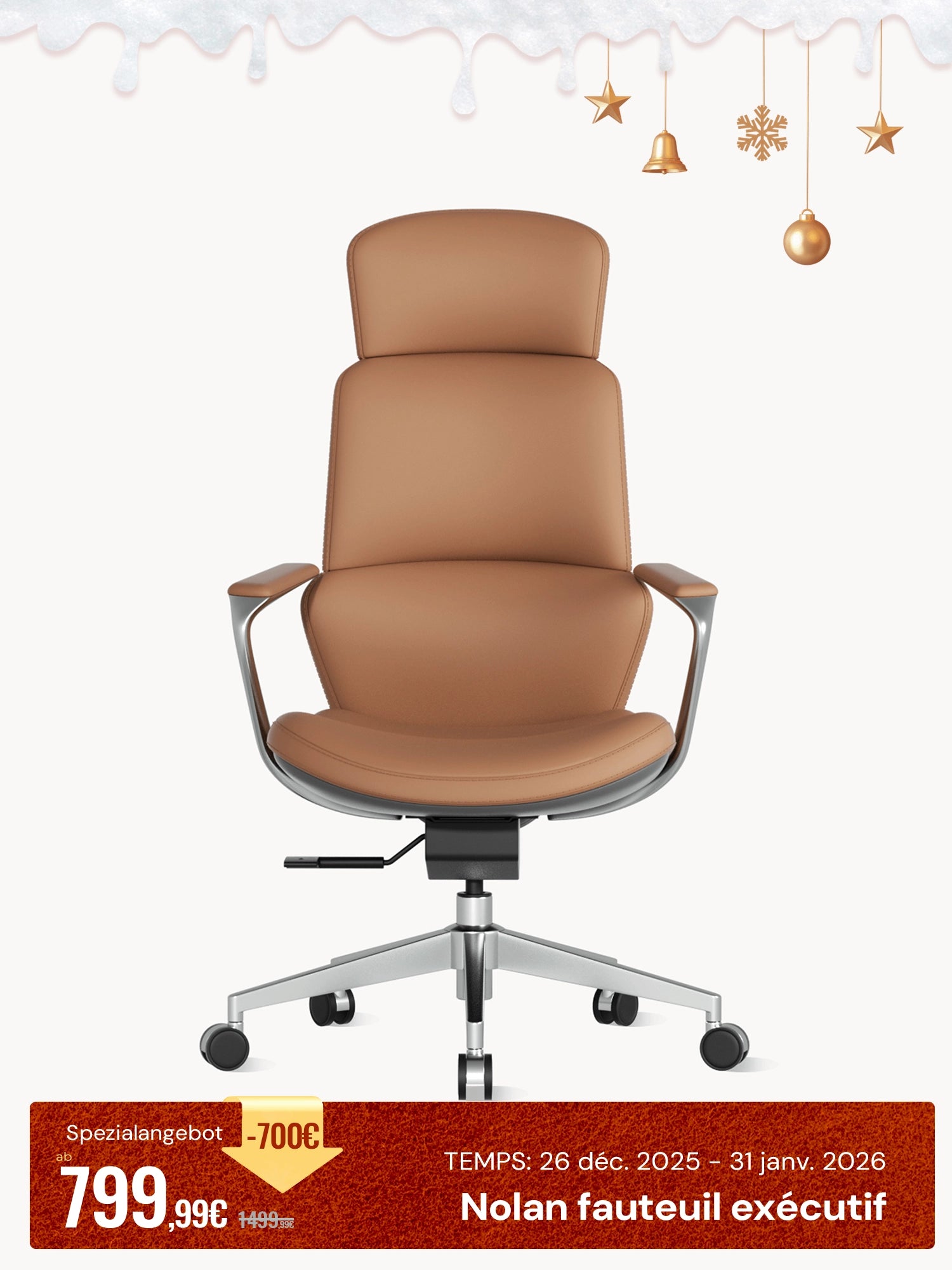 Nolan Chaise en Cuir avec Design Classique – Omidi FR